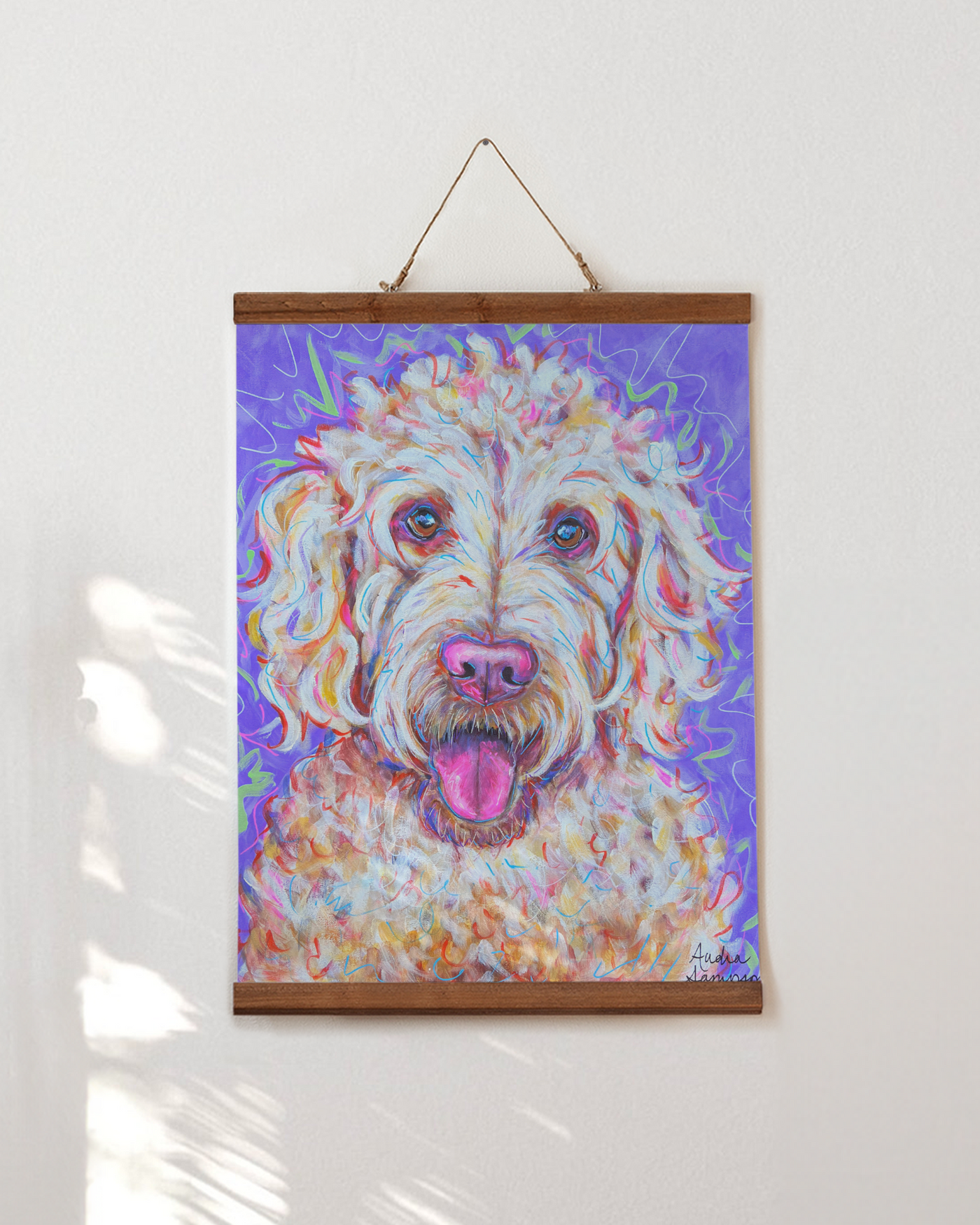 Goldendoodle Print on Paper or Canvas - Pet Art, Dog Poster, Colorful